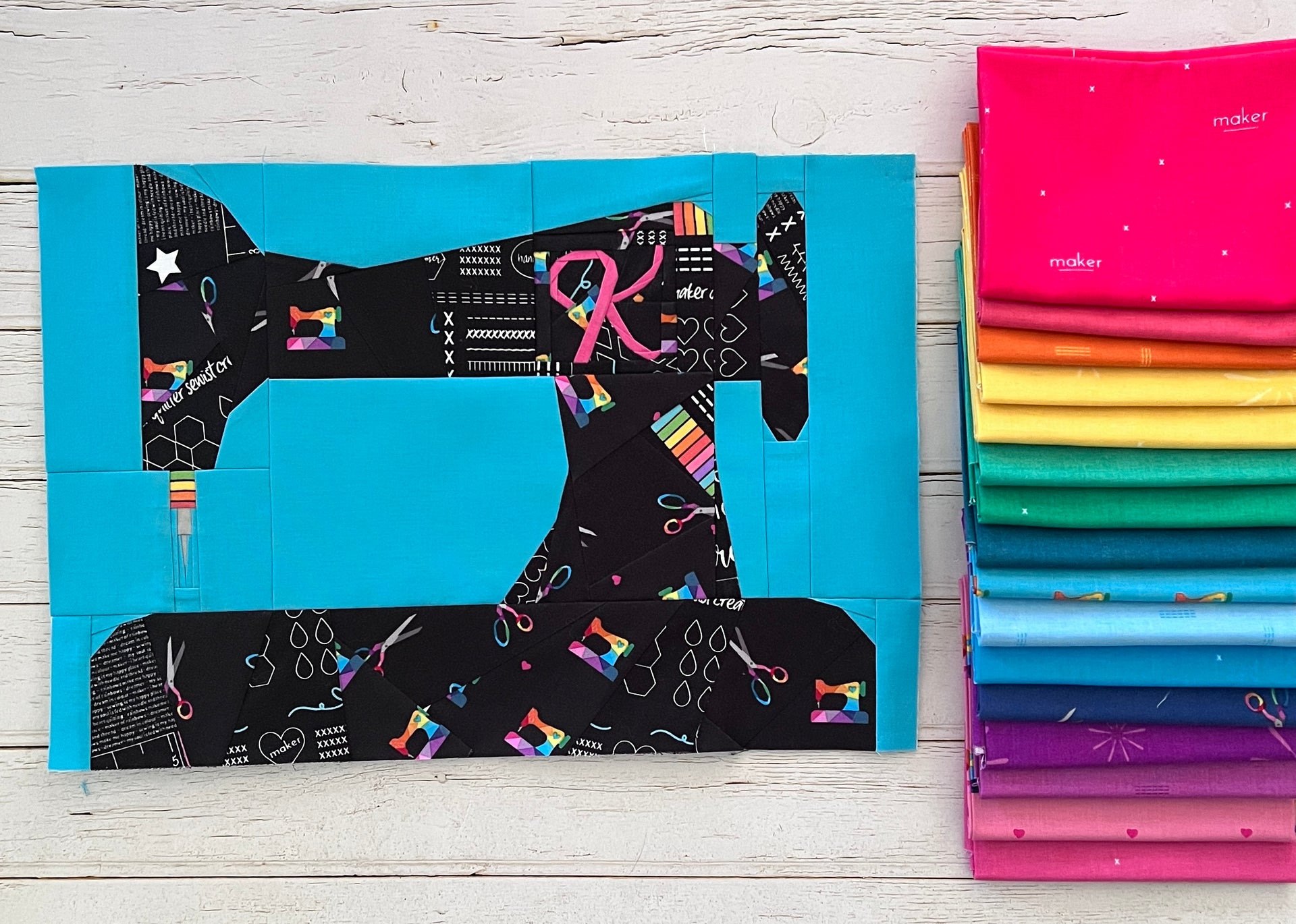 Vintage Sewing Machine Paper Pieced Pattern (customisable) – Quiet Play ...