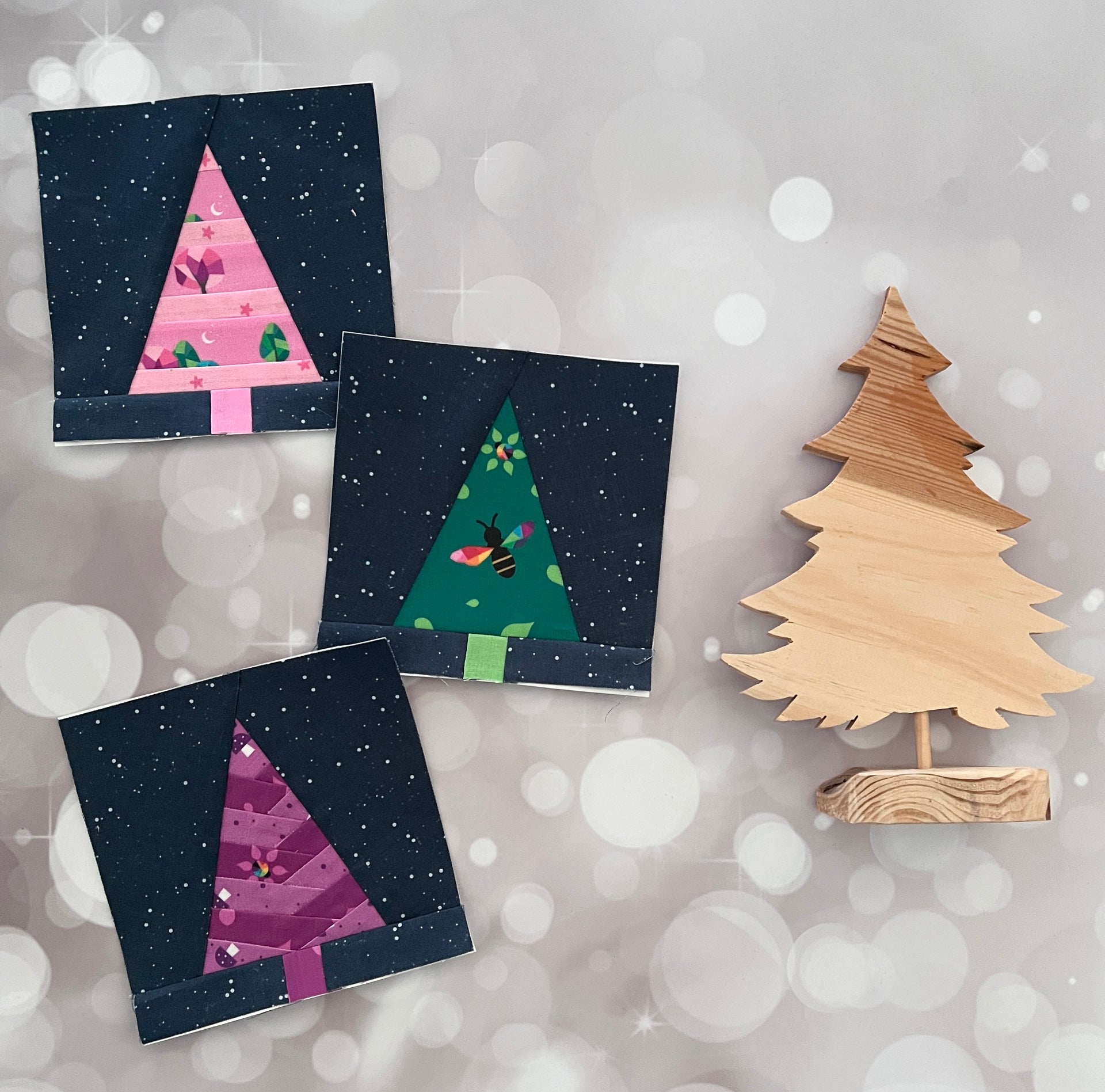 Triple Trees Paper Pieced Pattern – Quiet Play Designs