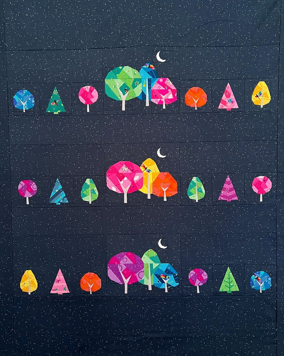 Moonlit Stroll Paper Pieced Quilt Pattern – Quiet Play Designs