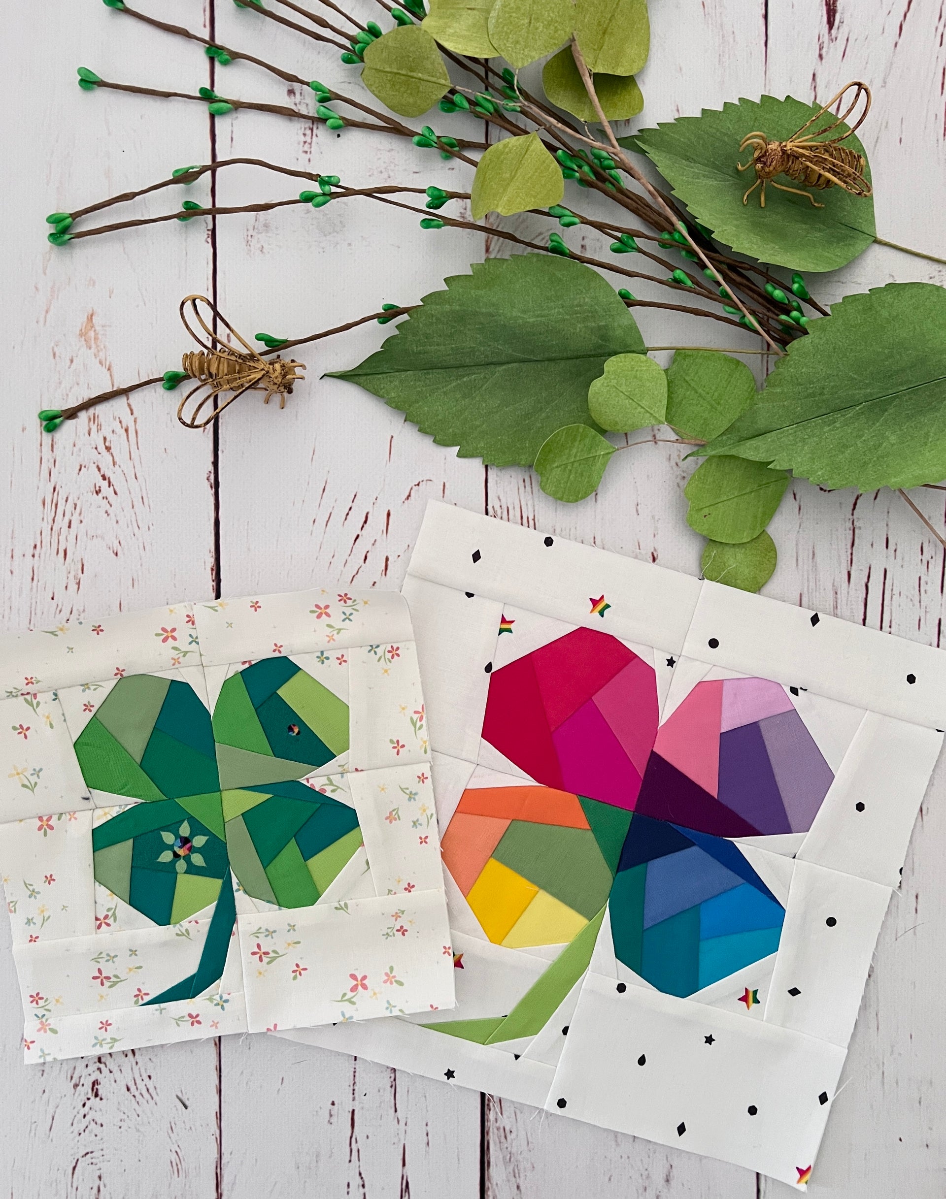 Lucky Clover Paper Pieced Pattern – Quiet Play Designs