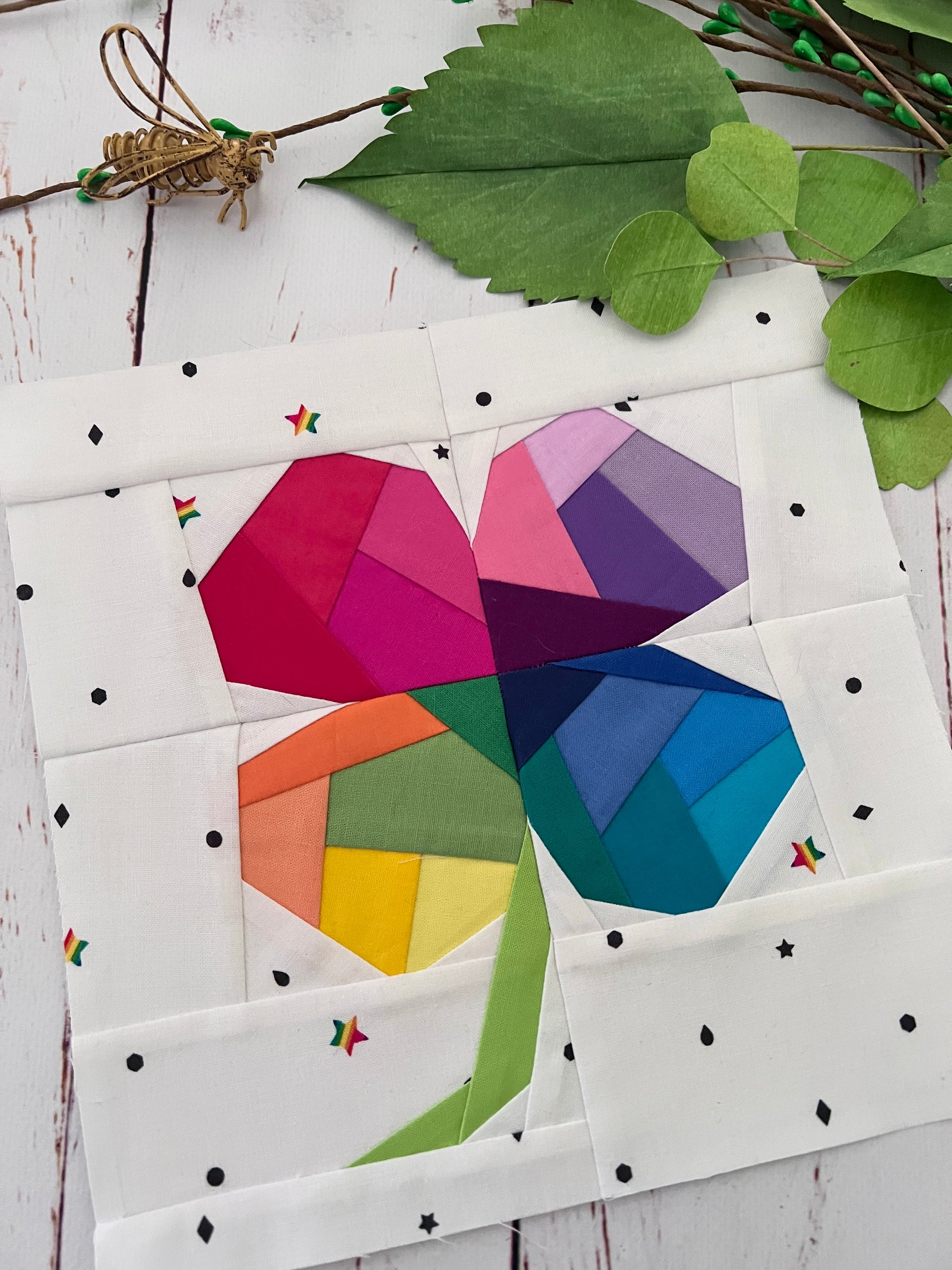 Lucky Clover Paper Pieced Pattern – Quiet Play Designs