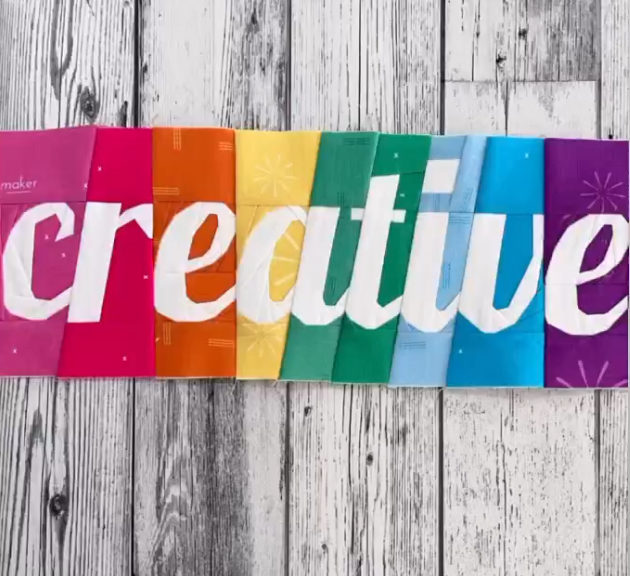 Creative in Script Paper Pieced Pattern – Quiet Play Designs