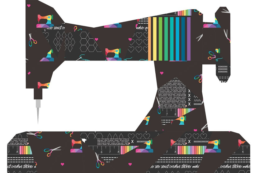 Vintage Sewing Machine Paper Pieced Pattern (customisable) – Quiet Play ...
